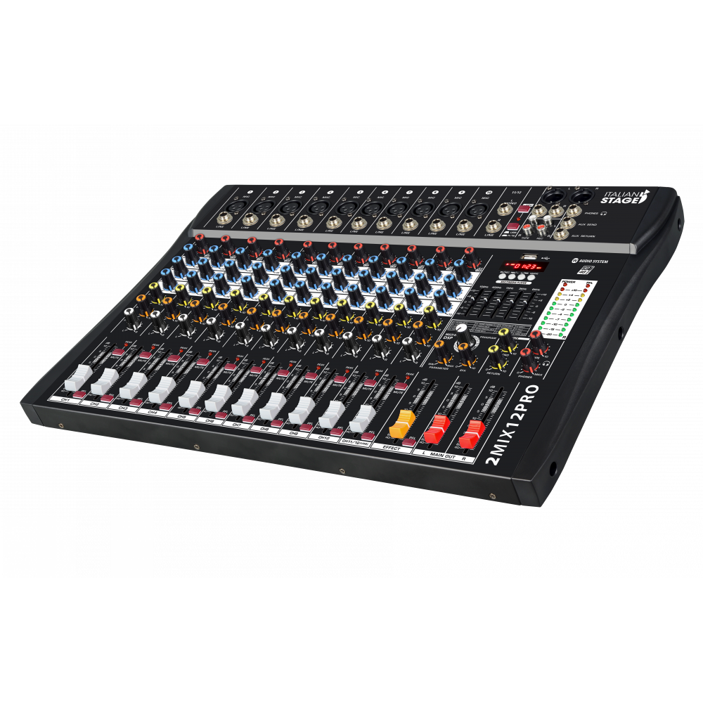 Italian Stage | ITALIAN STAGE 2MIX12 PRO Audio Mixer with Player ...