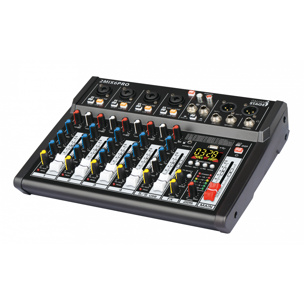 Italian Stage | ITALIAN STAGE 2MIX6 PRO Audio Mixer with Player ...