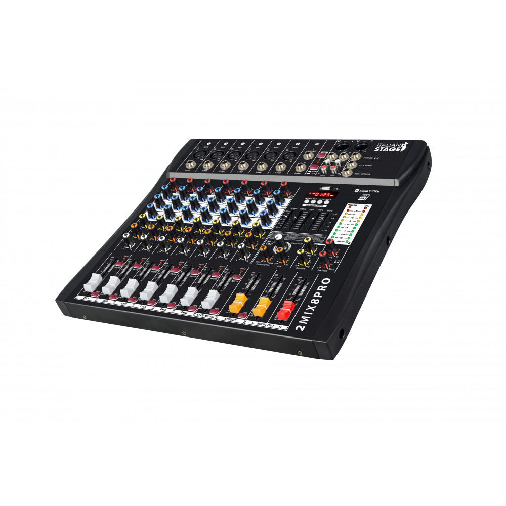Italian Stage | ITALIAN STAGE 2MIX8 PRO Audio Mixer with Player ...